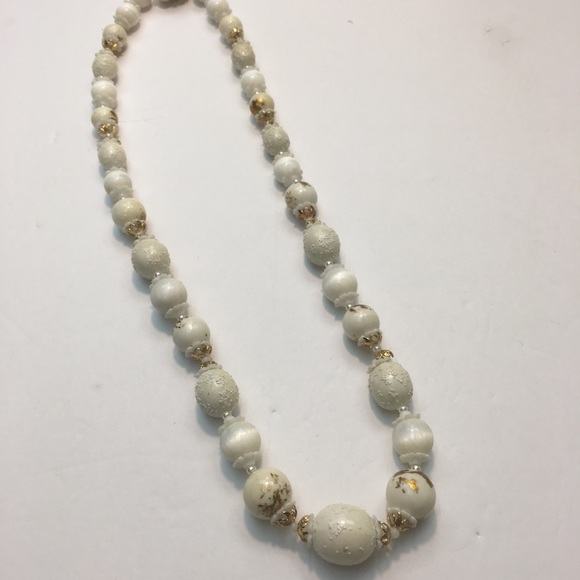 Coro | Jewelry | Vintage Coro White Beaded Necklace | Poshmark